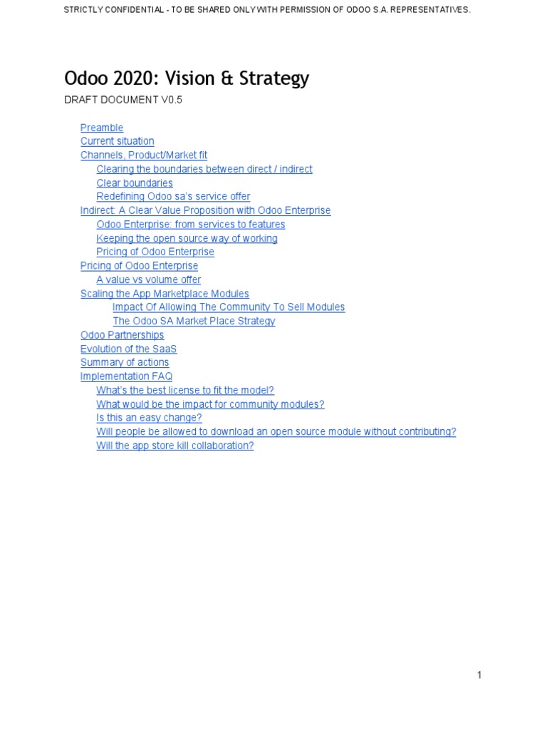 Odoo Strategy 17 Dec 2014 Proposal | PDF | Software As A Service ...