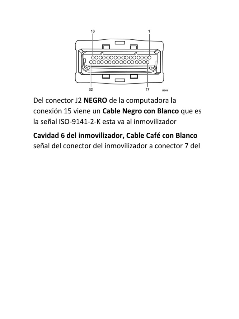 Cableado de señal de computadora a conector OBDII Chevy C2 y C3 | PDF
