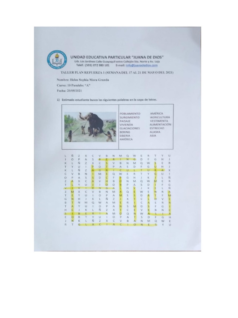 Los Primeros Pobladores de América EESS Actividad de Refuerzo Semana 2 | PDF