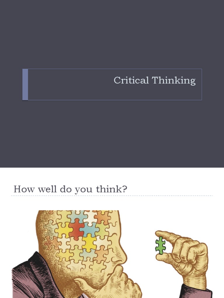 Critical Thinking Edit | PDF | Critical Thinking | Reason