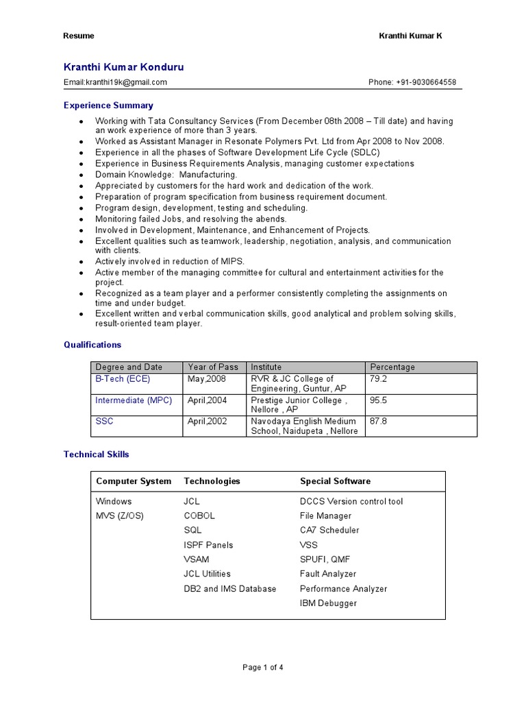 Kranthi Kumar K Resume: IT & Management Experience | PDF | Computer Science | Computing