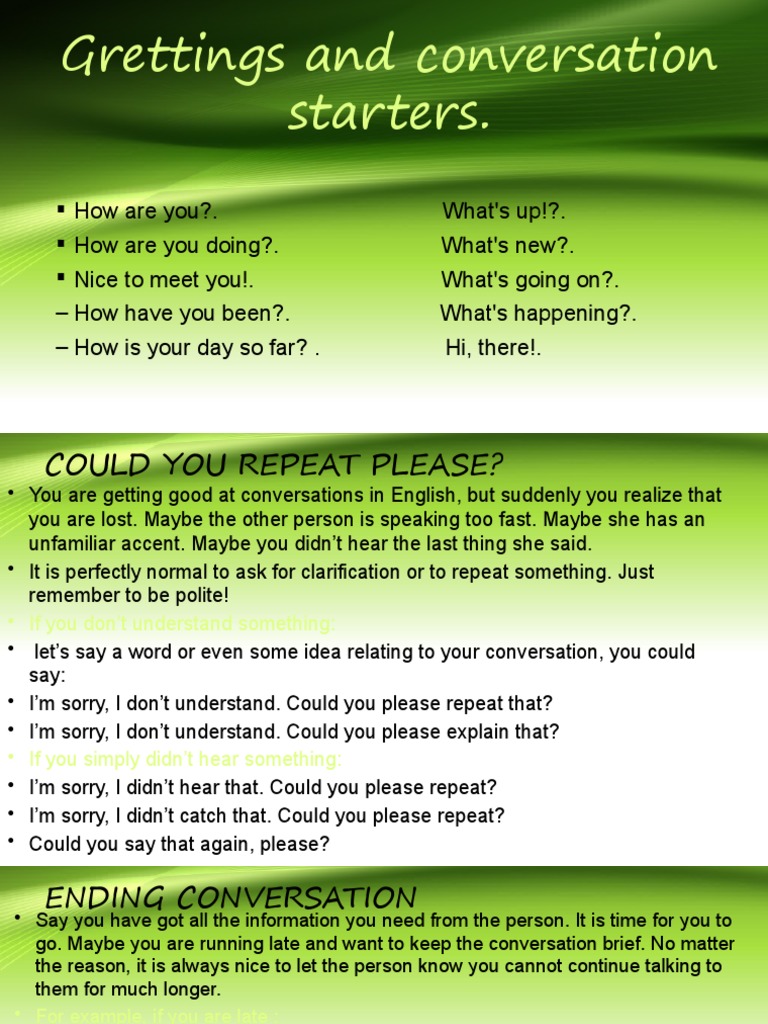 Essential English Conversation Tips | PDF