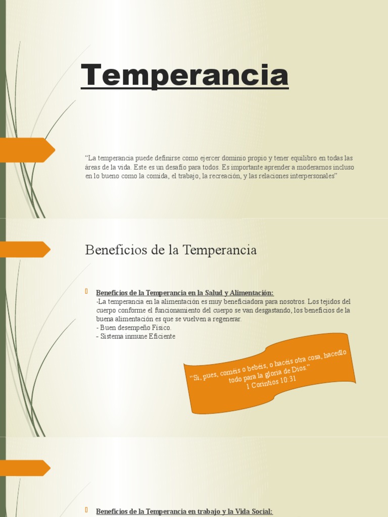 Temperancia | PDF | Dieta | Nutrición