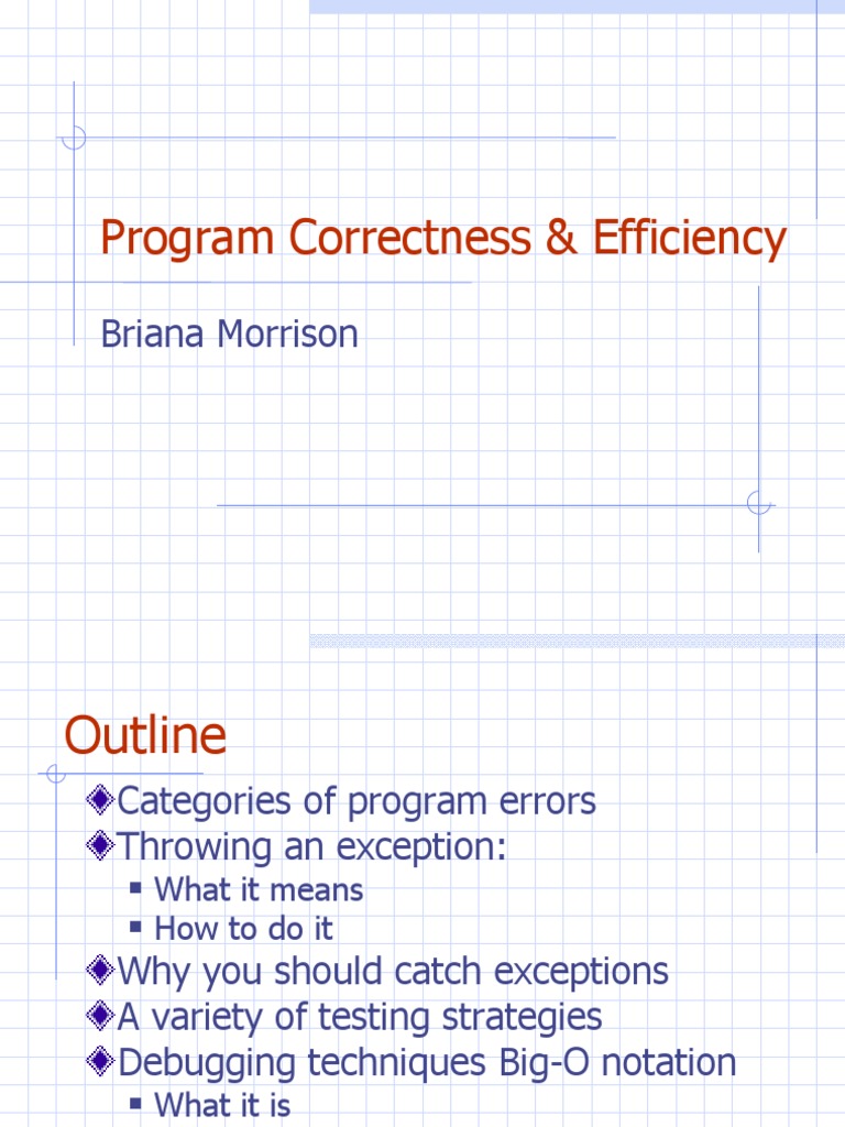 Program Correctness & Efficiency | PDF | Pointer (Computer Programming ...