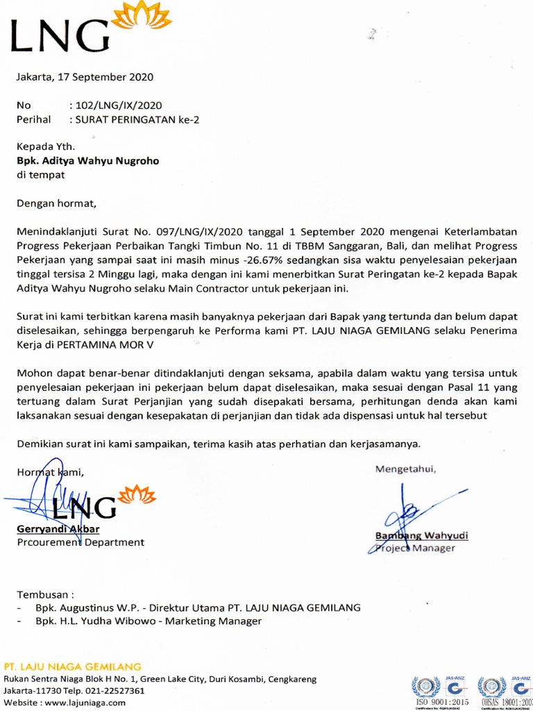 Surat Peringatan - 2 | PDF