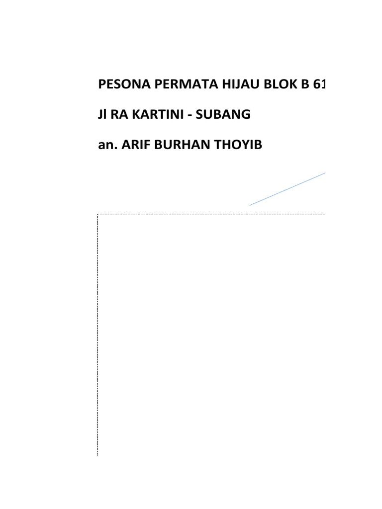 Pesona Permata Hijau Subang Blok B 61 An. ARIF BURHAN | PDF
