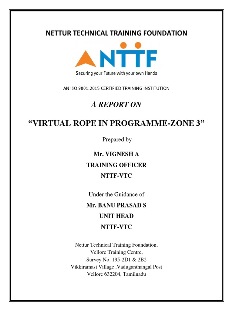 NTTF Virtual Rope In Programme Report | PDF | Communication | Human Nature
