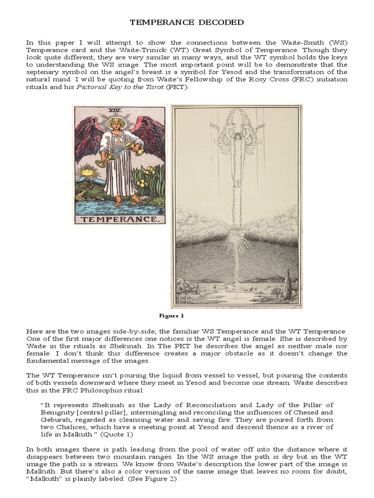 Temperance Decoded: Understanding Waite-Smith and Waite-Trinick Symbols ...