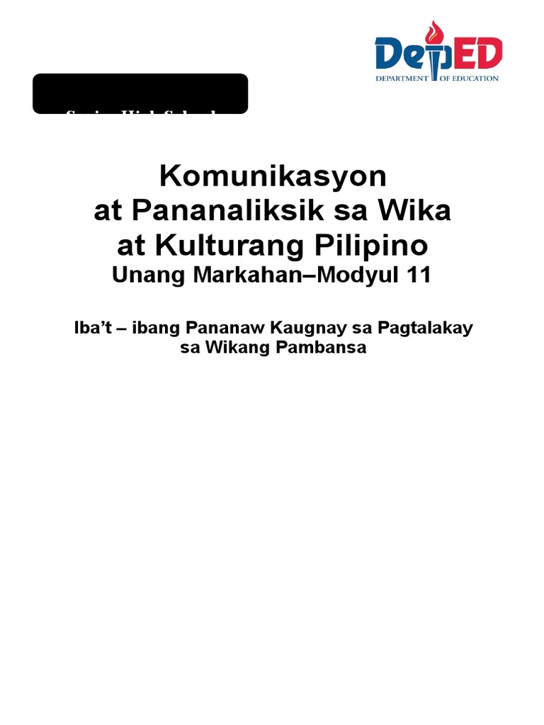 SHS KPWKF 11 Module 11 Gabay NG Guro | PDF