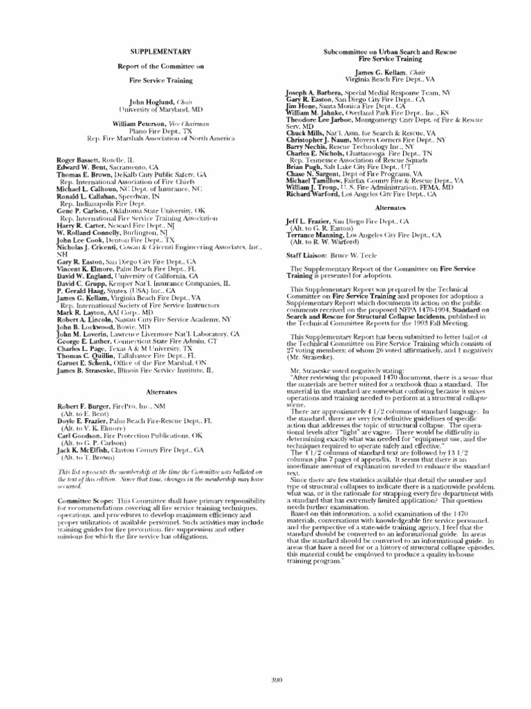 NFPA 1670 Ed1994 (Ing) Estándar de Operaciones y Capacitación para La ...