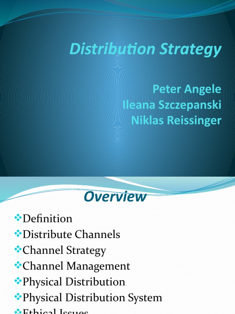 Effective Distribution Strategy Guide | PDF | Business