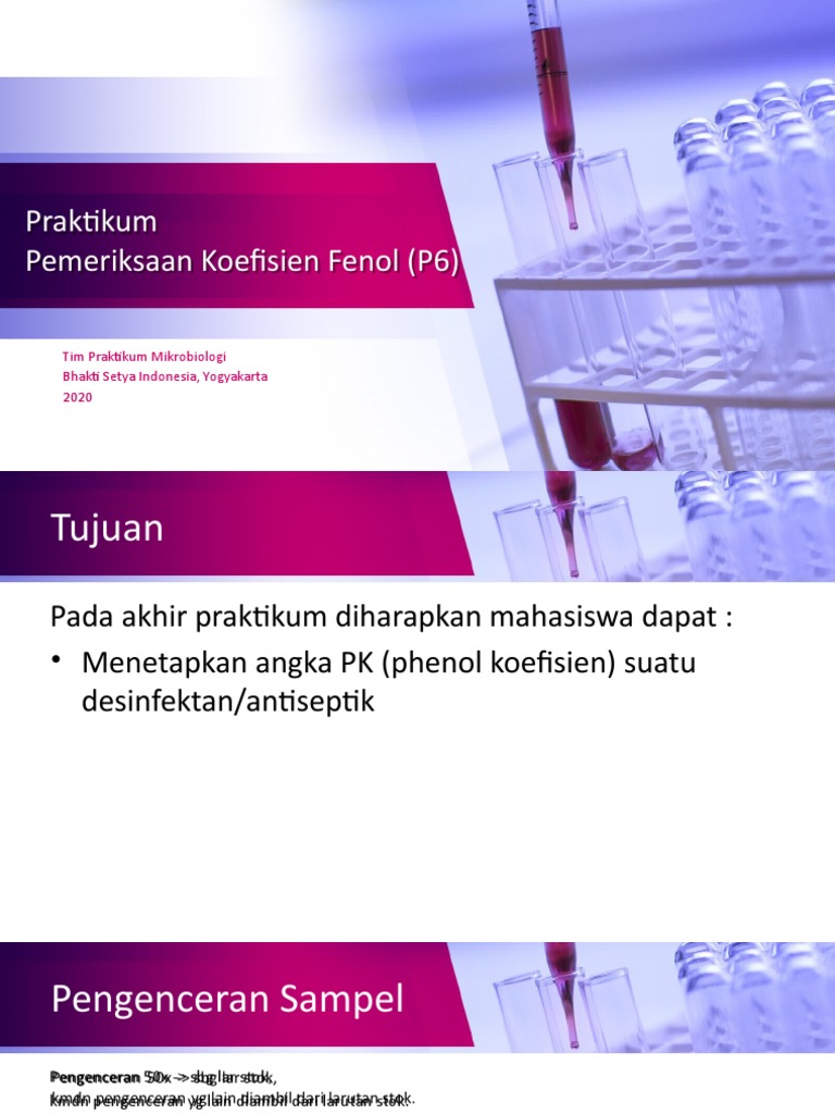 Rumus Koefisien Fenol dalam Praktikum | PDF