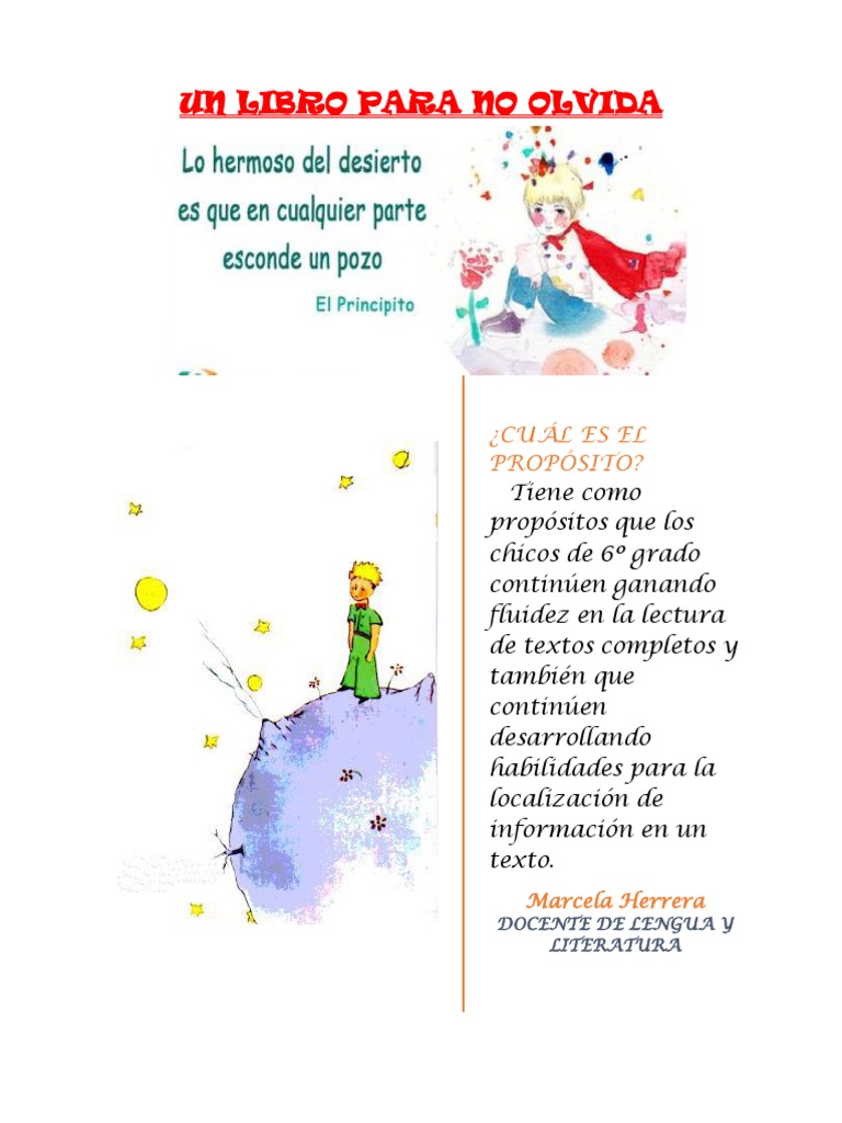 Actividades Didácticas del Principito | PDF | El Principito | Libros