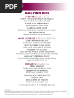 4 & 5 Course Western Set Dinner Menu | PDF | Sauce | Desserts