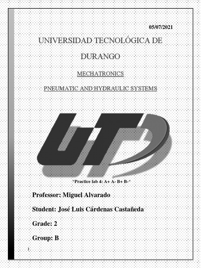 Pneumatic Sequence A+ A - B+ B | Download Free PDF | Switch ...
