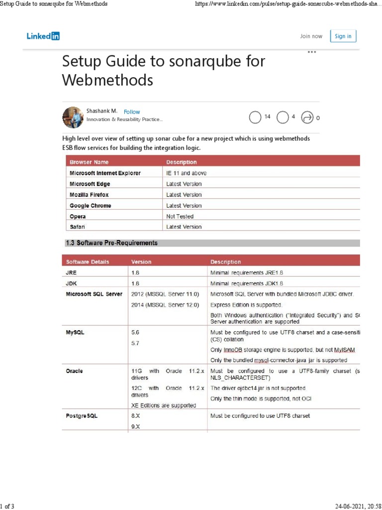 Setup Guide To Sonarqube For Webmethods | PDF | Unit Testing | Systems ...
