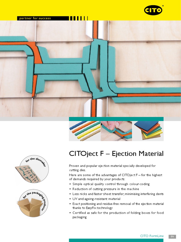 CITOject F – A High-Quality Ejection Material for Cutting Dies with ...