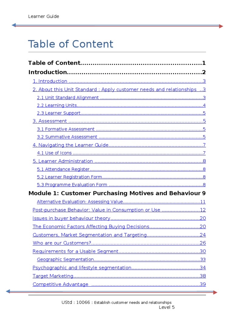 Learner Guide | PDF | Consumer Behaviour | Market Segmentation