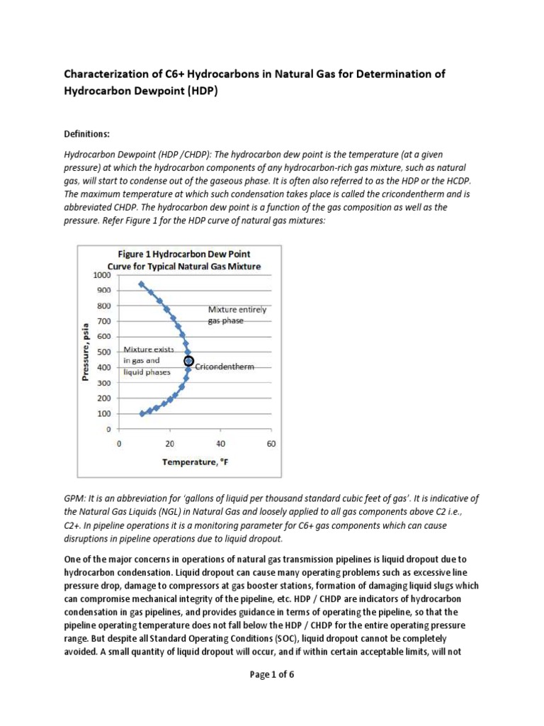 C6+ Hydrocarbons and Hydrocarbon Dewpoint | PDF | Transparent Materials ...