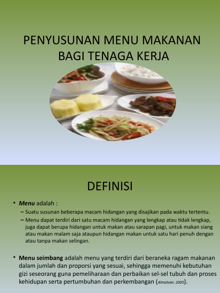 Penyusunan Menu Makanan | PDF