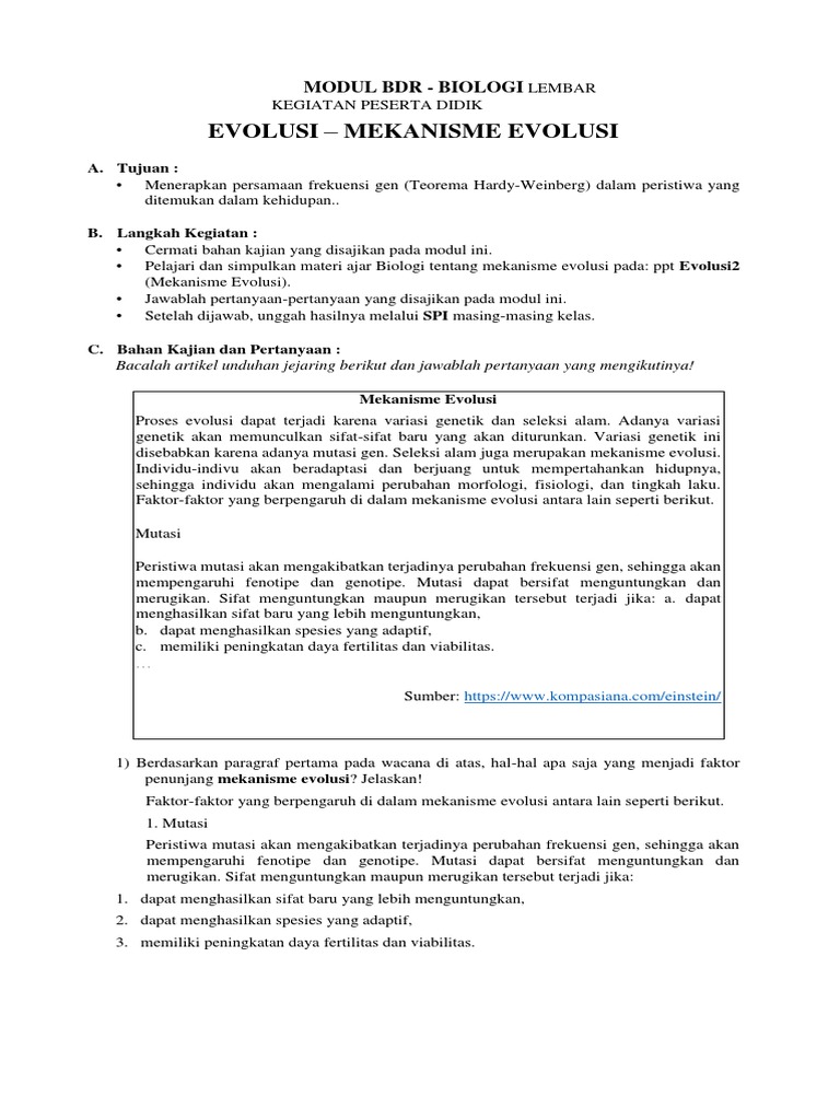 Mekanisme Evolusi | PDF | Ilmu Sosial | Kesehatan Holistik
