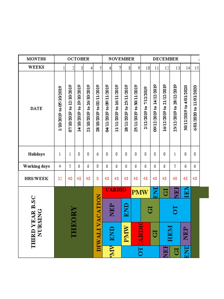 Clinical Rotation Plan 2nd Yr. BSC NSG | PDF