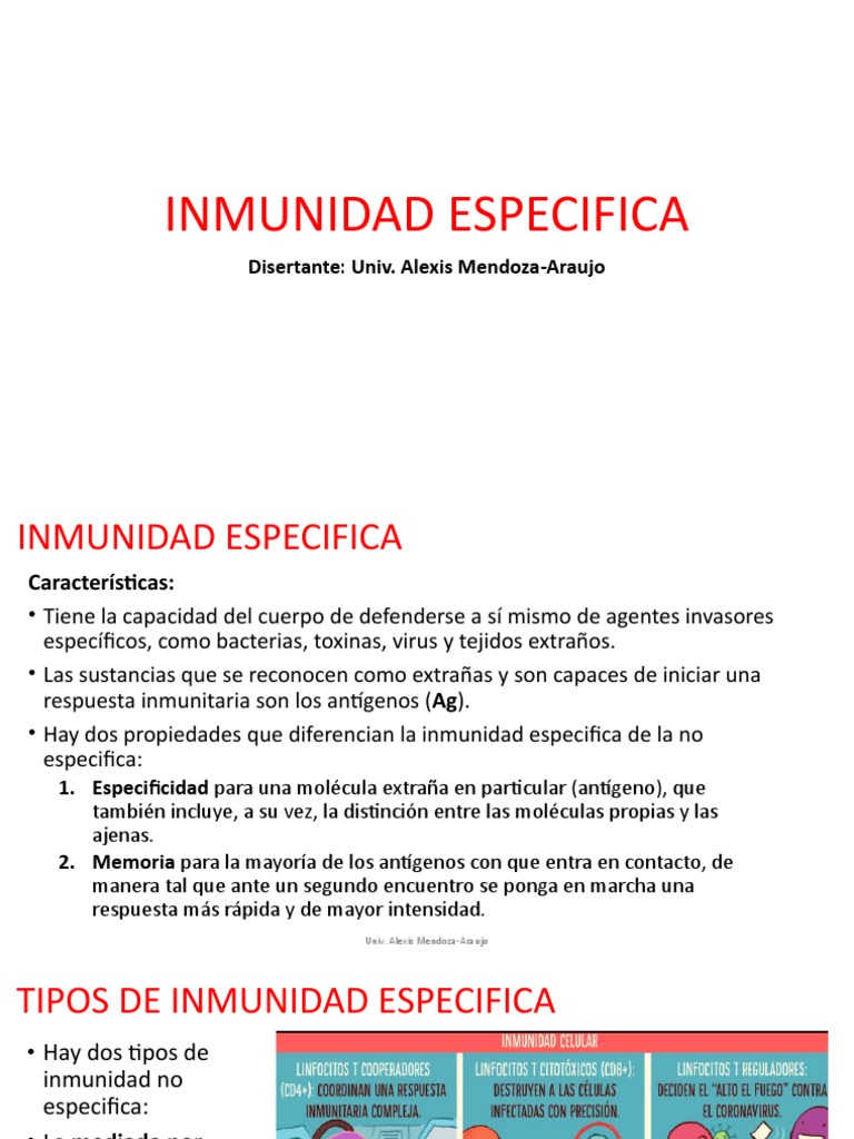 Inmunidad Especifica | PDF | Sistema inmune | Anticuerpo