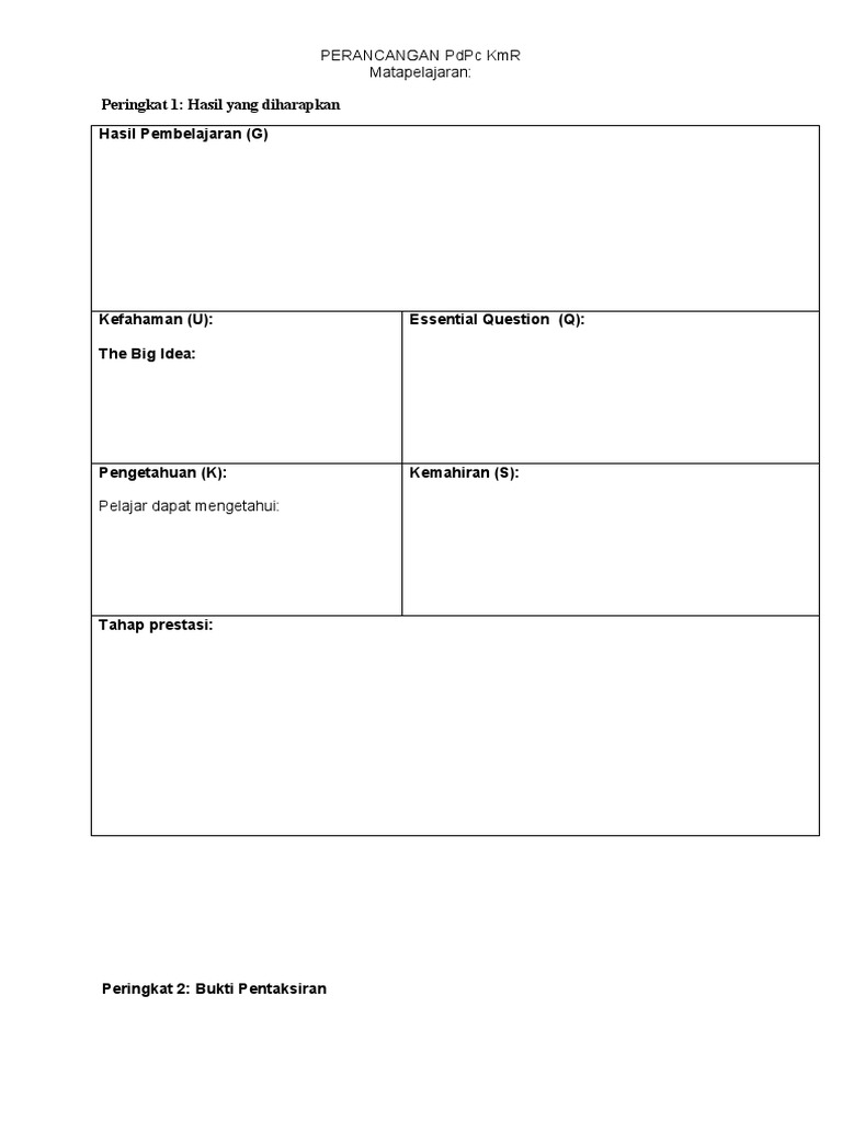 Template KMR (Kosong) | PDF