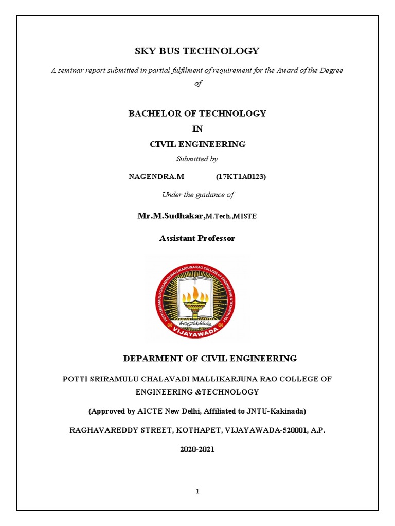 Sky Bus Technology | PDF | Rail Transport | Train