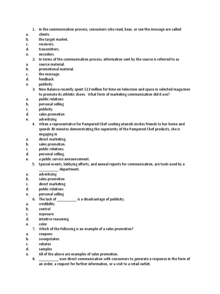 Review - Marketing Lesson 9 | PDF | Direct Marketing | Advertising