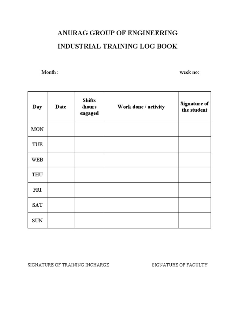 Anurag College Log Book | PDF