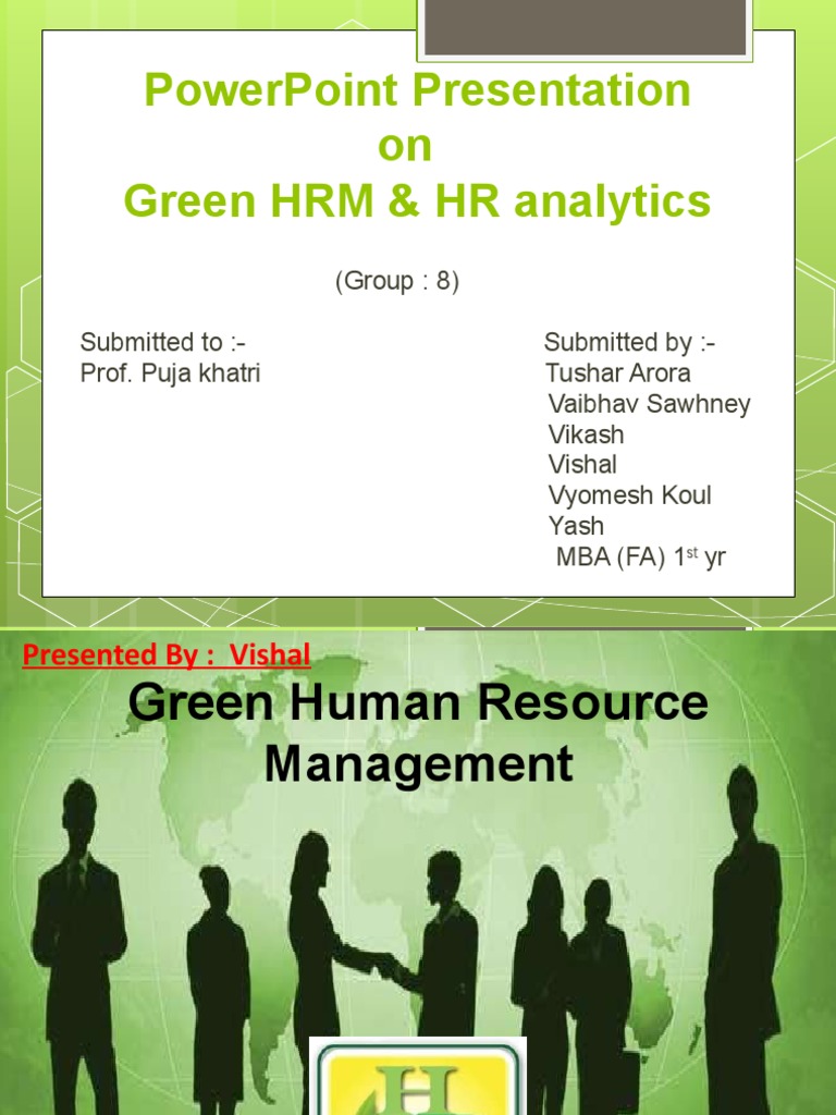 Powerpoint Presentation On Green Hrm Hr Analytics Pdf Analytics