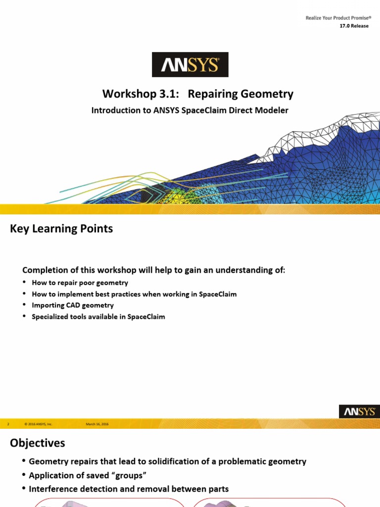 SCDM-Intro 17.0 WS3.1 Repairing Geometry | PDF | Geometry | Computing And Information Technology