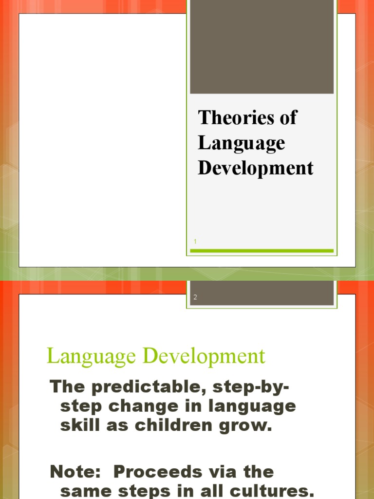 Theories of Language Development | PDF | Language Development ...
