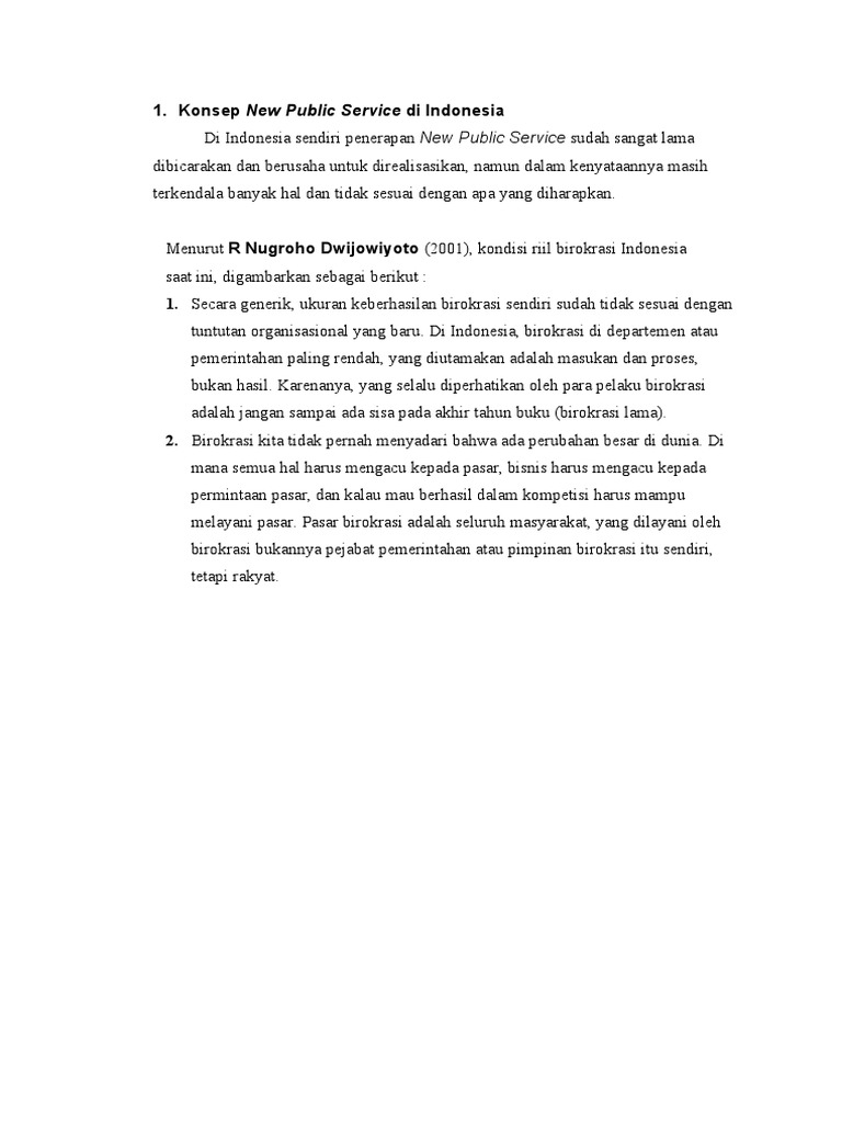 Dampak Dan Kendala New Public Service | PDF