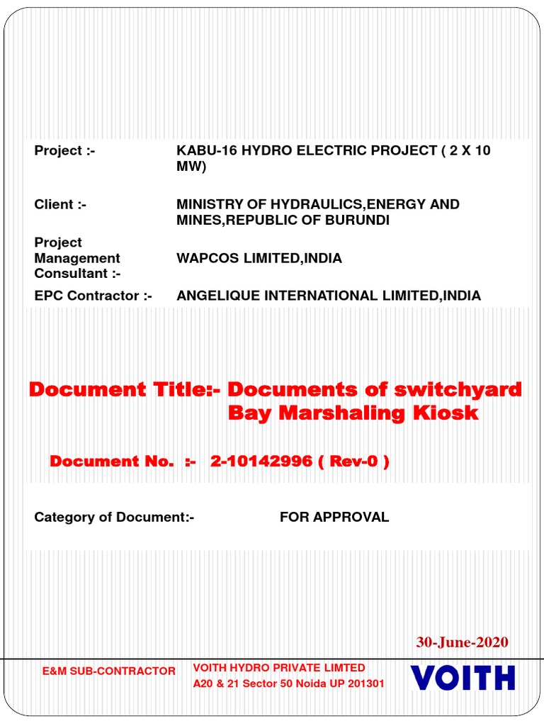 Drawings of Switchyard Bay Marshalling Kiosk | PDF | Patent Law ...