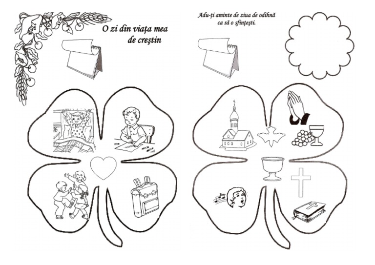 Fisa de Colorat O Zi Din Viata Mea de Crestin | PDF