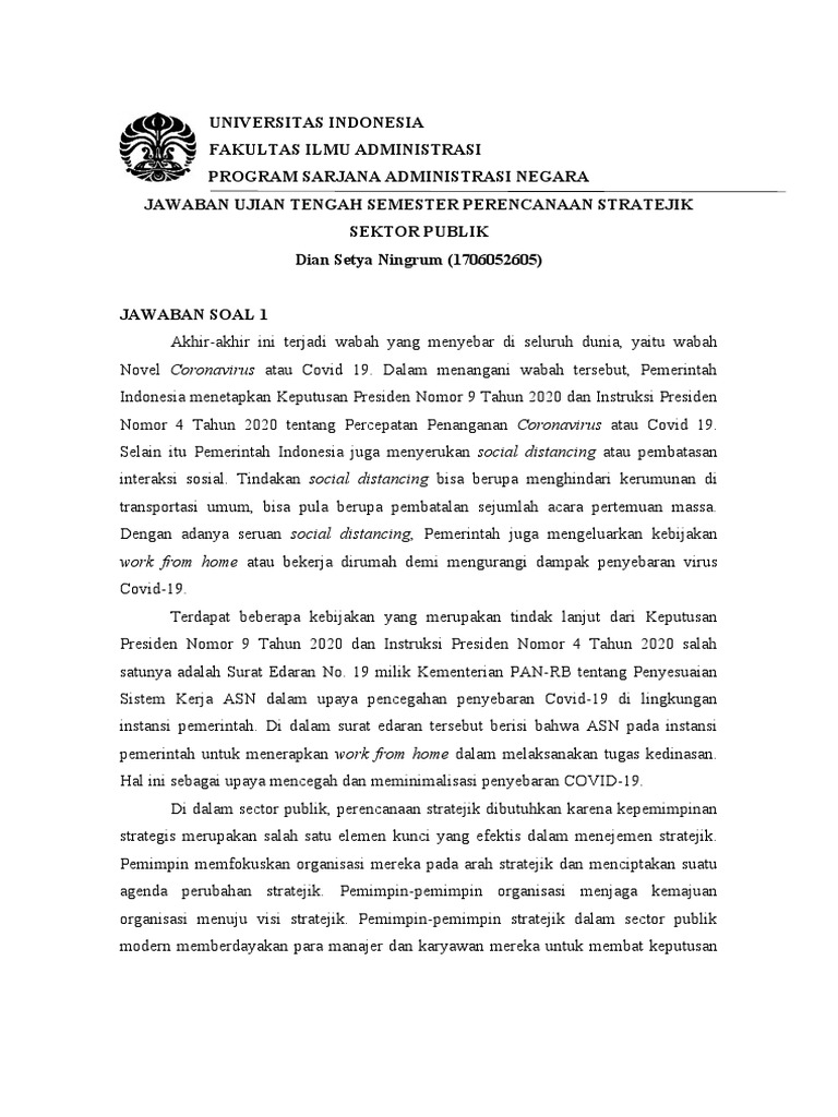 Dian Setya Ningrum - 1706052605 - Kelas B - UTS PSSP | PDF