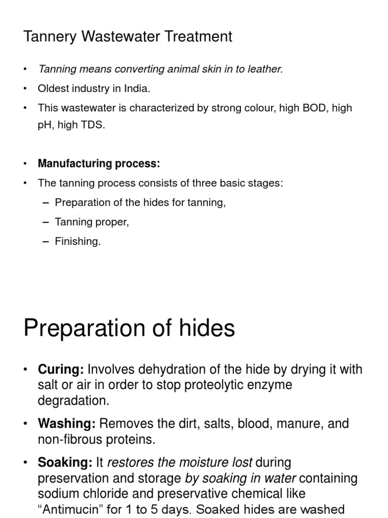 Tannery Wastewater Treatment | PDF | Leather | Sewage Treatment