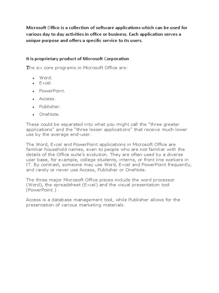 Microsoft Office | PDF | Microsoft Office | Microsoft Excel