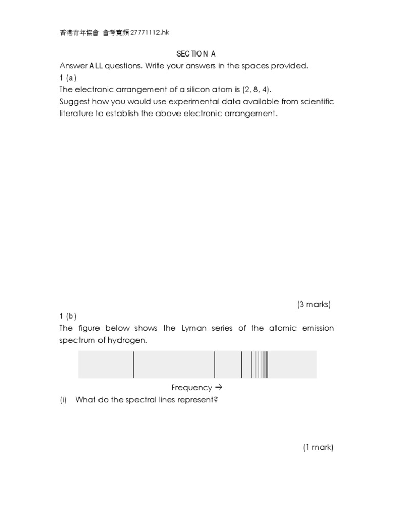 HKALE Mock Paper I (2010) | PDF | Emission Spectrum | Titration