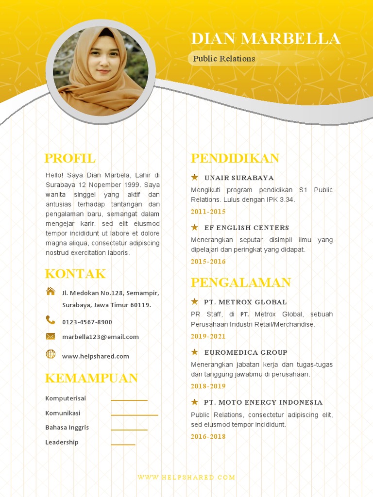 CV Dian Marbella: Public Relations & Retail | PDF