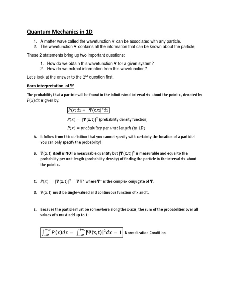 Born Interpretation Of Wavefunction Pdf