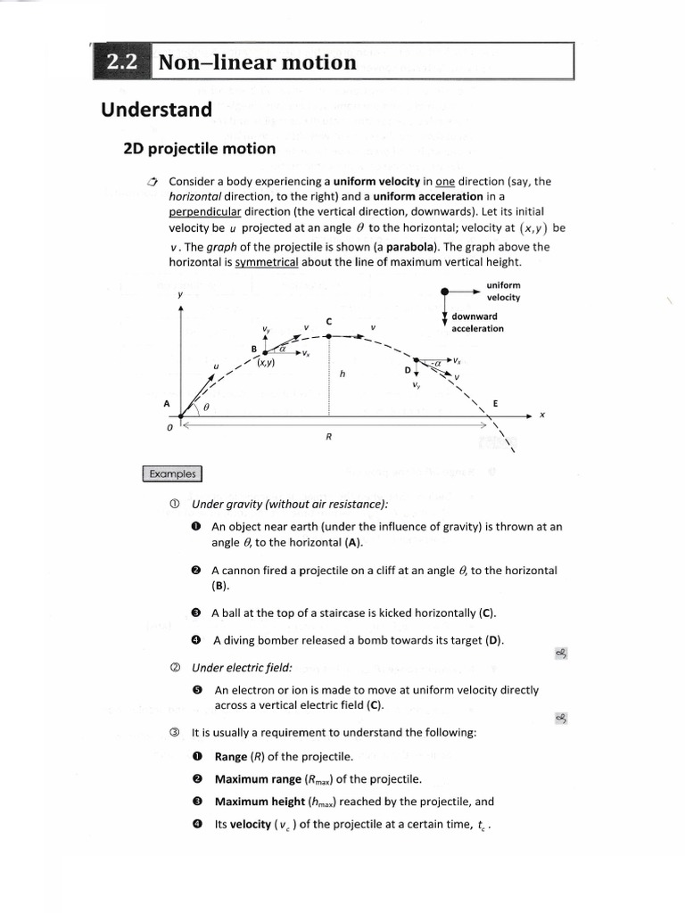 Understanding 2D Projectile Motion | PDF | Projectiles | Drag (Physics)