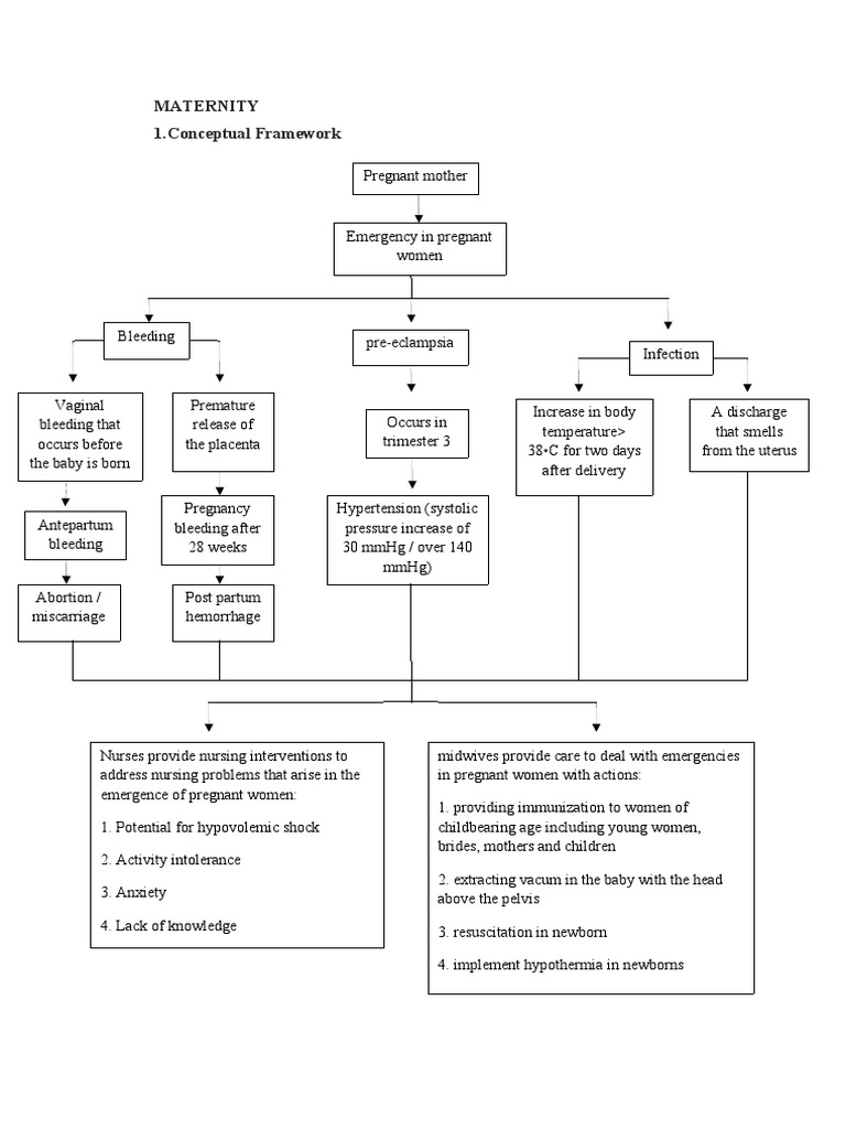 Maternity 1.conceptual Framework | PDF | Childbirth | Postpartum Period