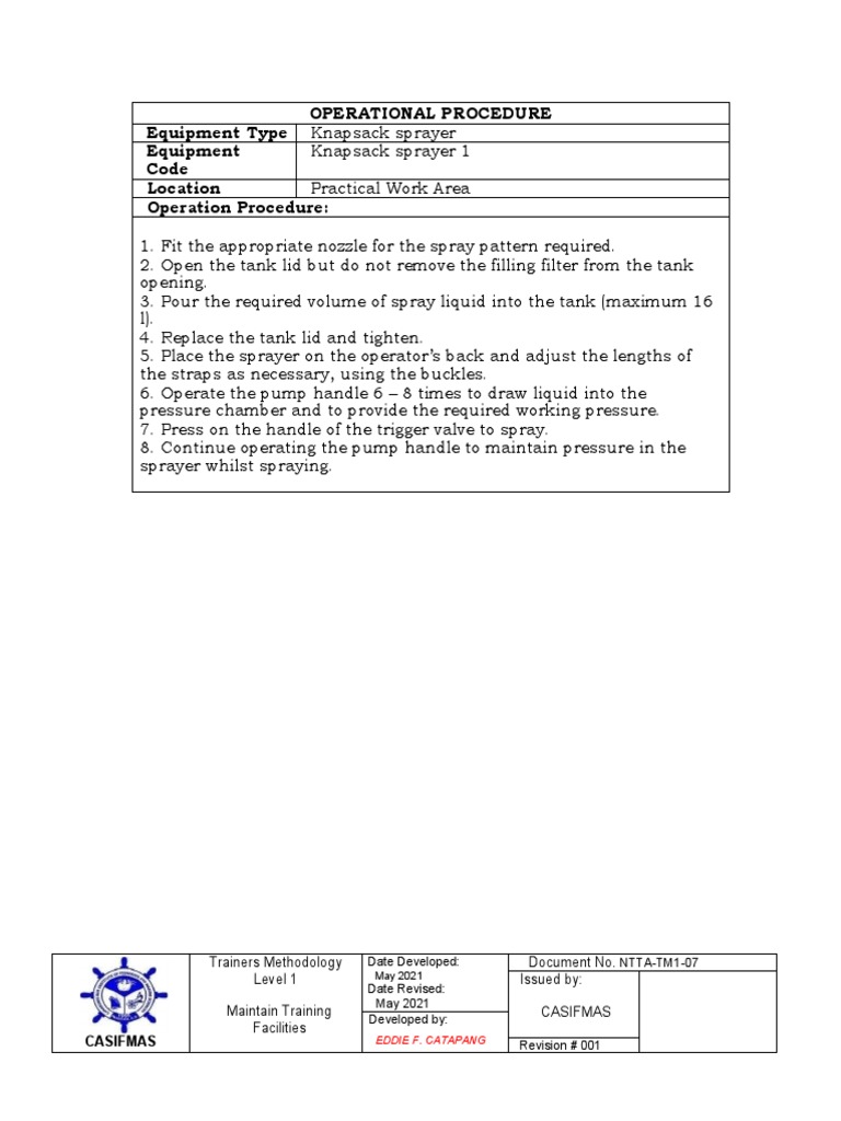 Operational Procedure | PDF