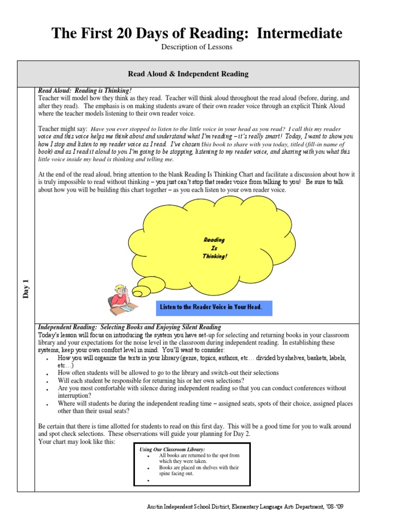 20 Days of Intermediate Reading Lessons | PDF | Reading Comprehension ...