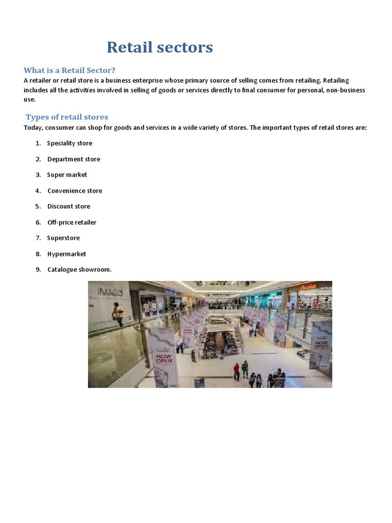 Retail Sectors: What Is A Retail Sector? | PDF | Retail | Supermarket