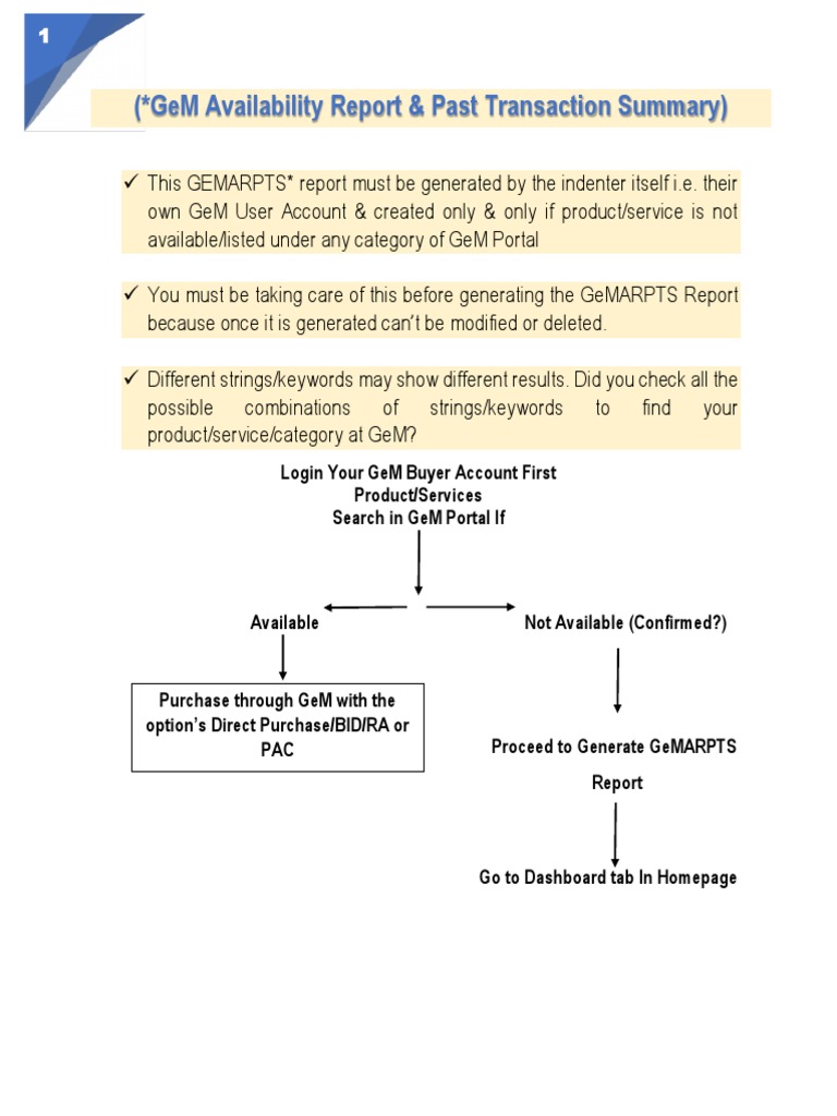 Gem Availability Report & Past Transaction Summary | PDF | Procurement | Prices