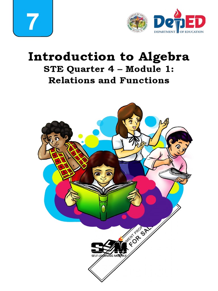 Algebra Q4 Module 1 Relations And Functions PDF Function
